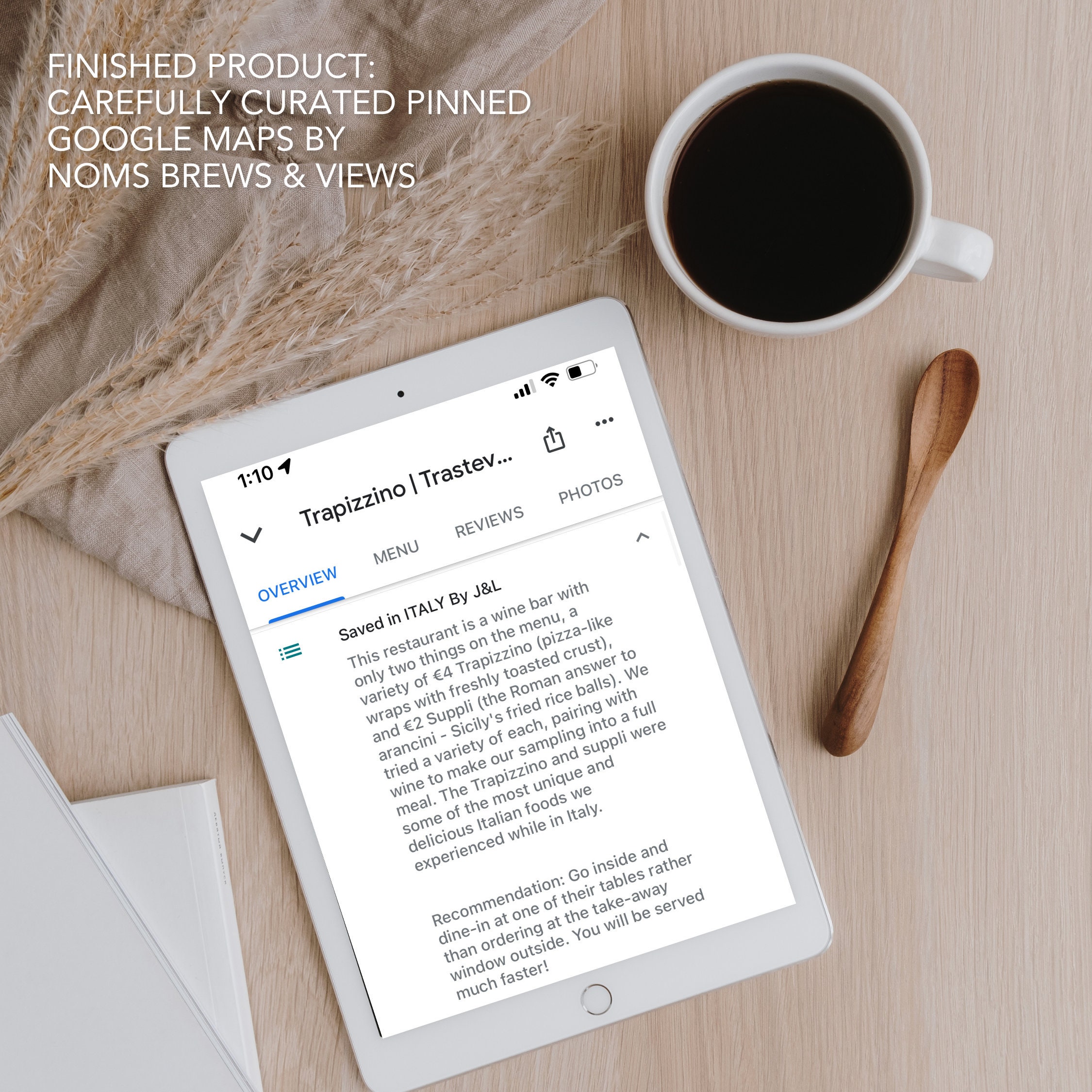 Italy Digital Travel Map for Google Maps Location Pins Italy Itinerary ...