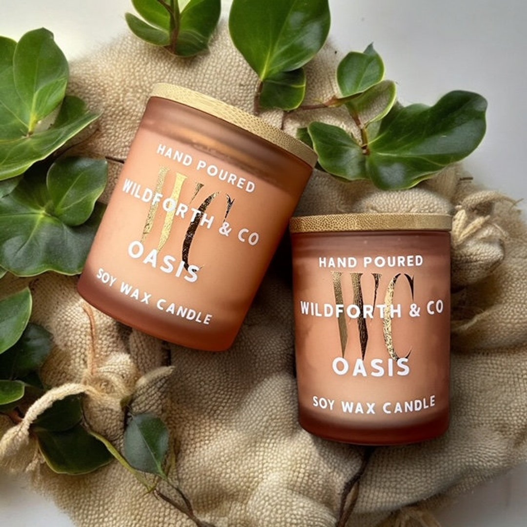 Oasis Scented Candle | Hand-poured Soy Wax | Refreshing Home Fragrance ...