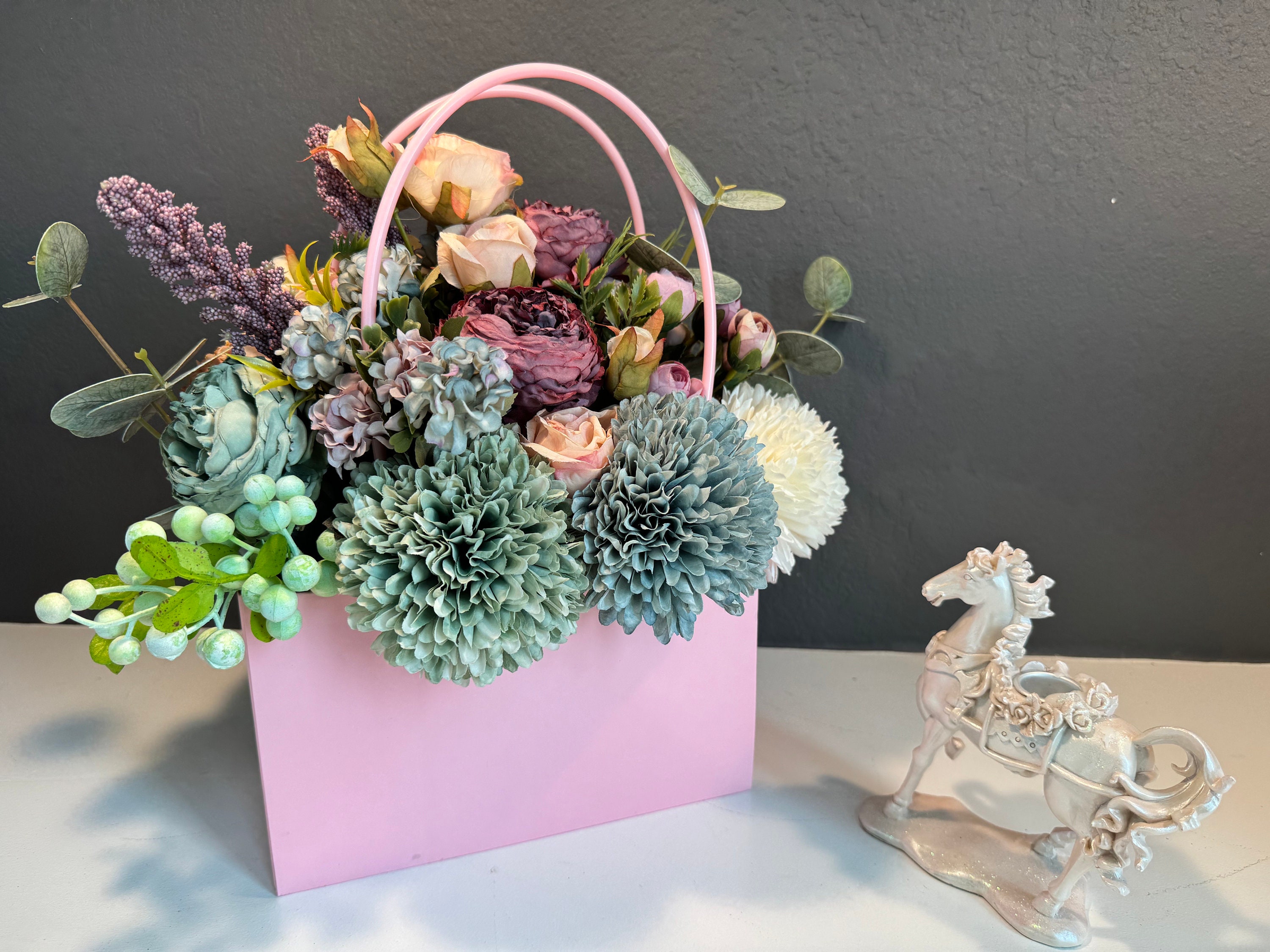 Personalized Flower Box Flower Purse Box Flower Gift Box Anniversary ...