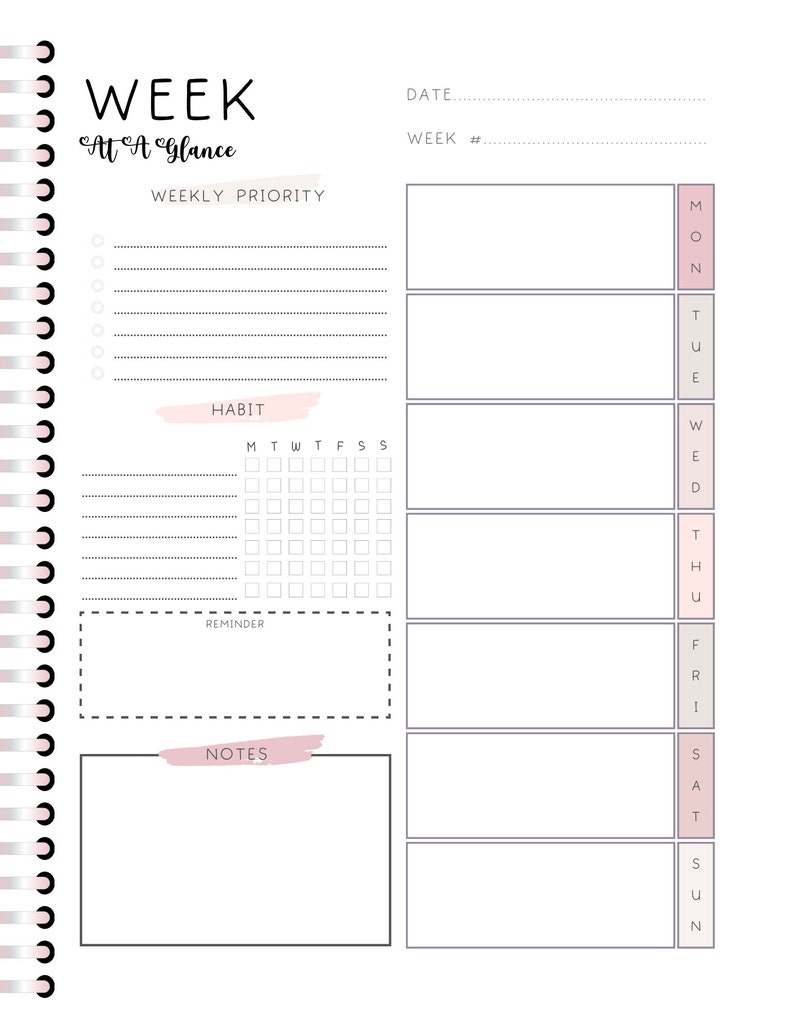 TOTAL Daily Journal and Planner | Digital Planner, Canva Template - Etsy