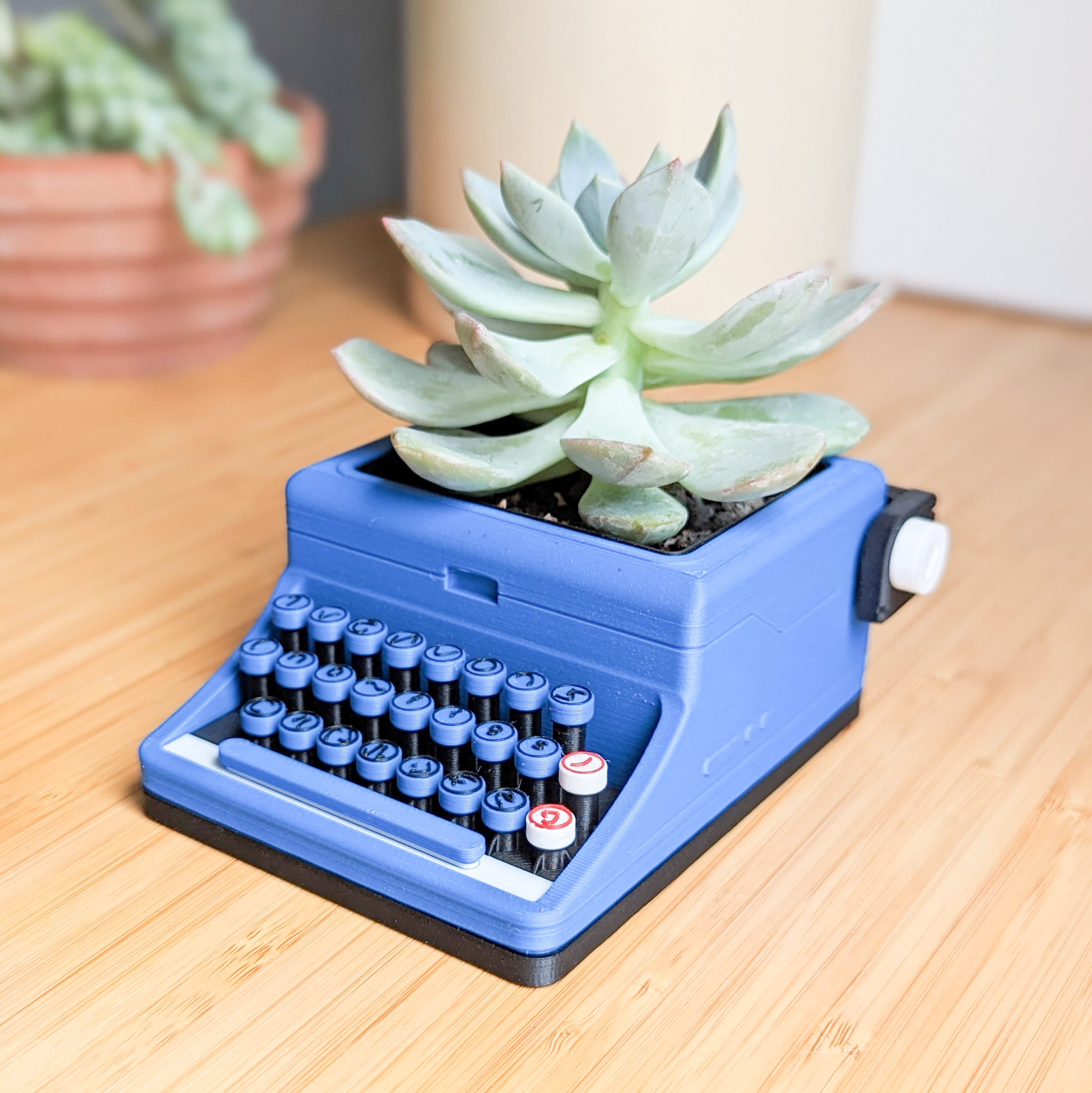 Retro Typewriter Succulent Pot Astronaut Cute Gift for Plant Lovers ...