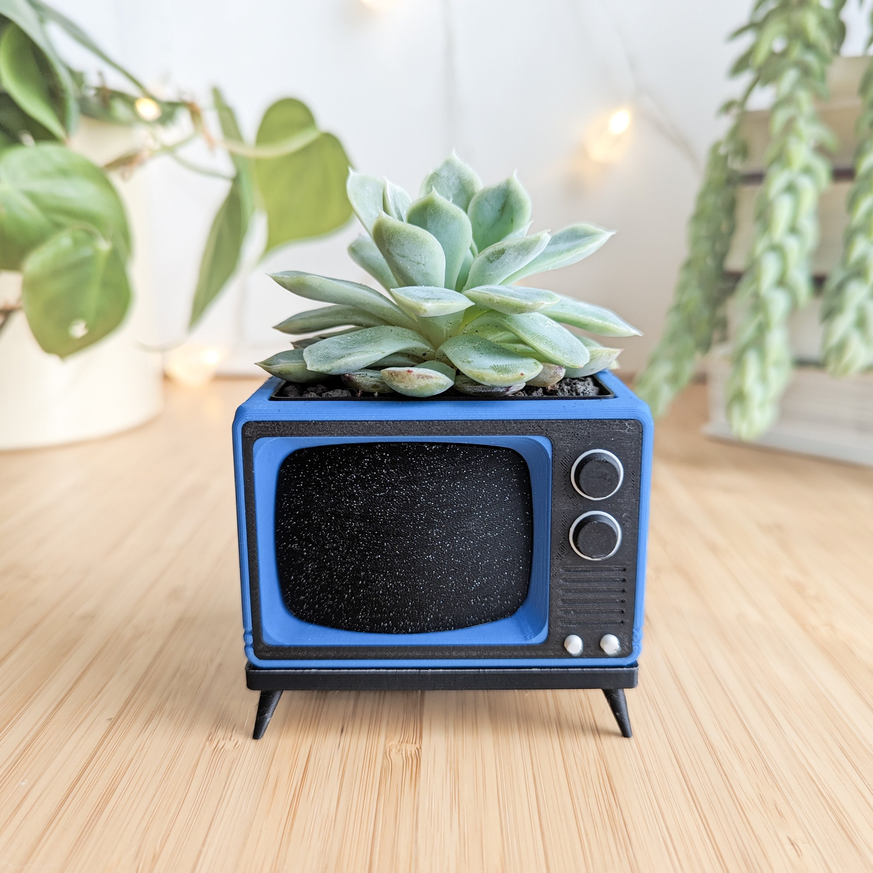 Retro TV Succulent Planter Astronaut Cute Gift for Plant Lovers ...