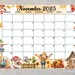 EDITABLE November 2025 Calendar, Happy Thanksgiving Planner With ...