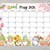 Editable May 2025 Calendar,spring Flowers With Cute Gnomes Planner ...