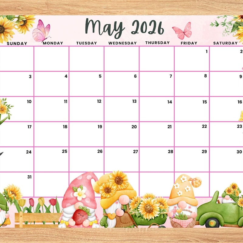 2025 2026 Calendar Gnome - Etsy