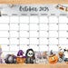 October 2025 Halloween Calendar, Spooky Kids Planner (digital Download ...