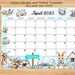 April 2025 Calendar, Happy Easter With Cute Bunny, Printable Planner ...