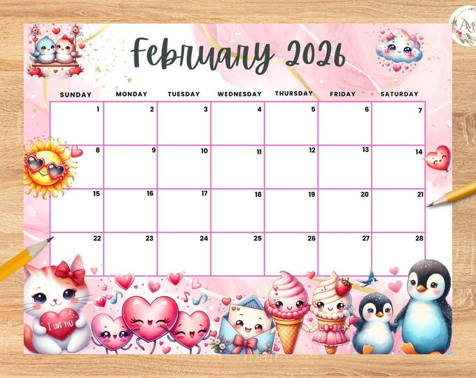 EDITABLE February 2025 Calendar, Printable February 2025 Monthly ...