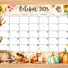 Editable October 2025 Calendar, Autumn Fall Theme Monthly Printable ...