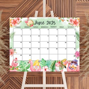 Editable June 2025 Calendar, Fun-filled Summer With Adorable Gnomes ...