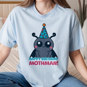 Cute Mothman Shirt, Happy Birthday Mothman, Kawaii Mothman, Punny T ...