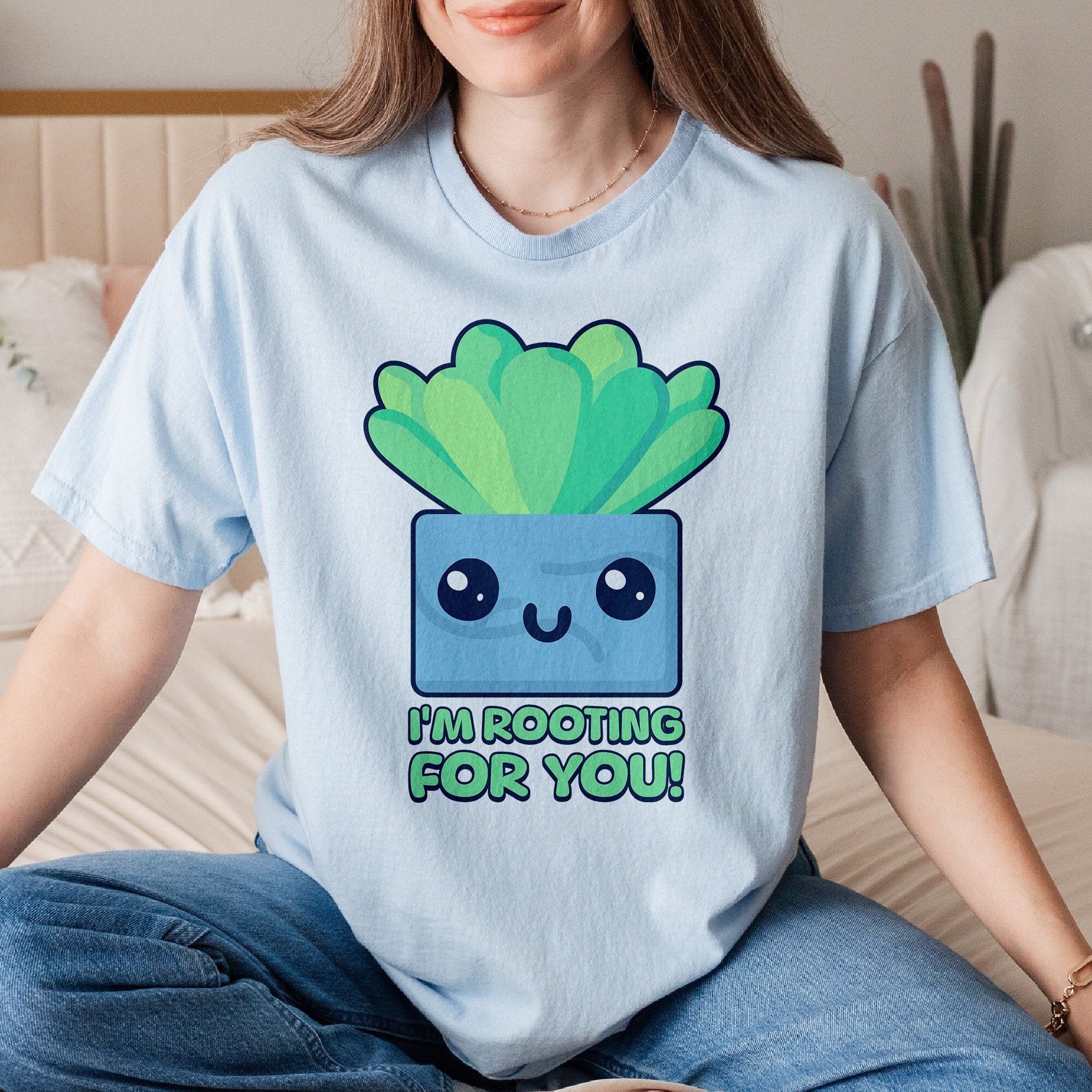 Cute Plant Pun Shirt, Im Rooting for You Shirt, Kawaii Plants, Punny T ...