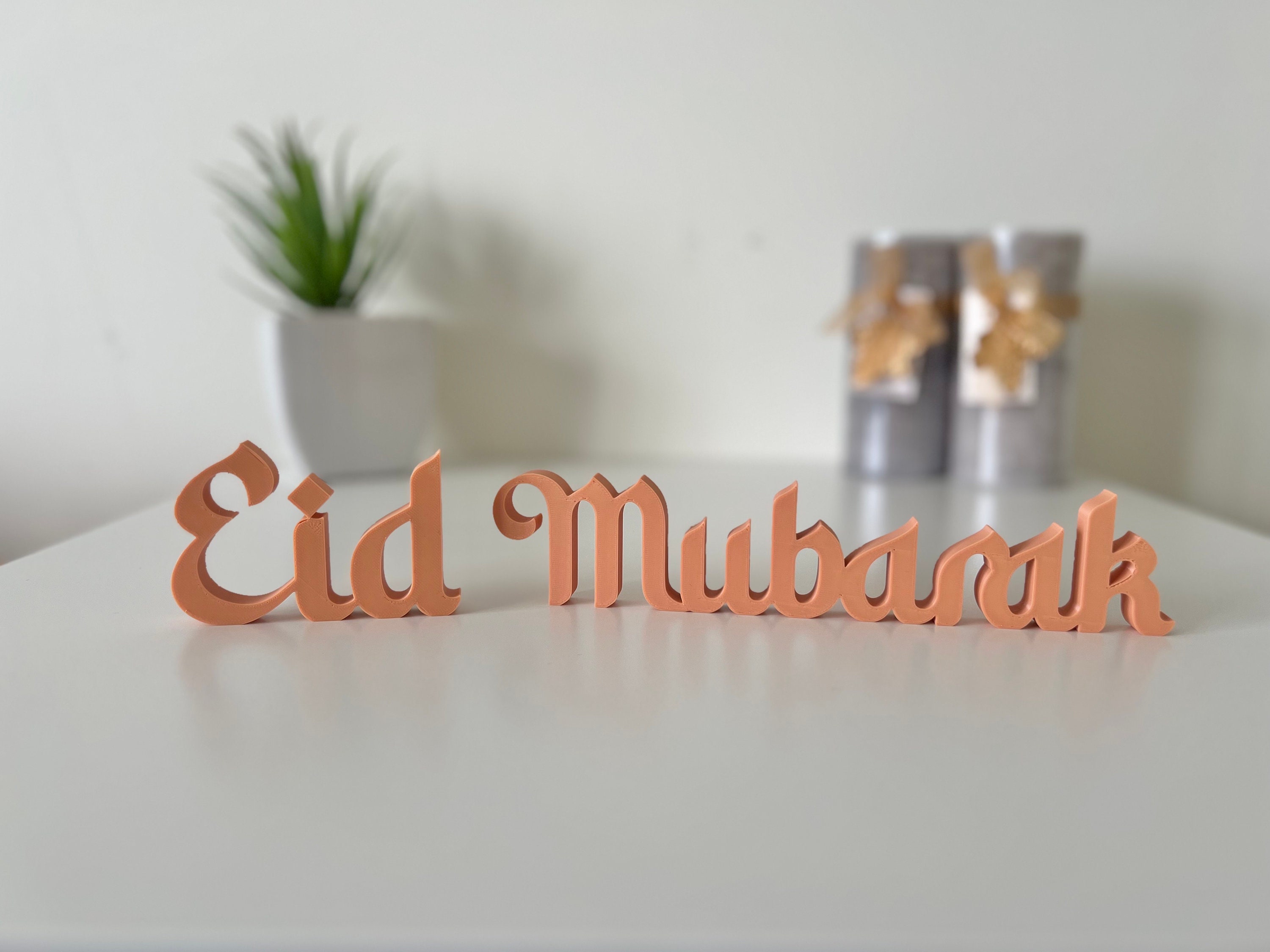 Eid Mubarak Ramadan Mubarak Standing Sign, Islam Decor for Tabletops ...