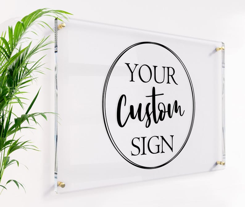 Custom Acrylic Sign, Logo Acrylic Sign, Acrylic Logo Sign, Acrylic Door ...