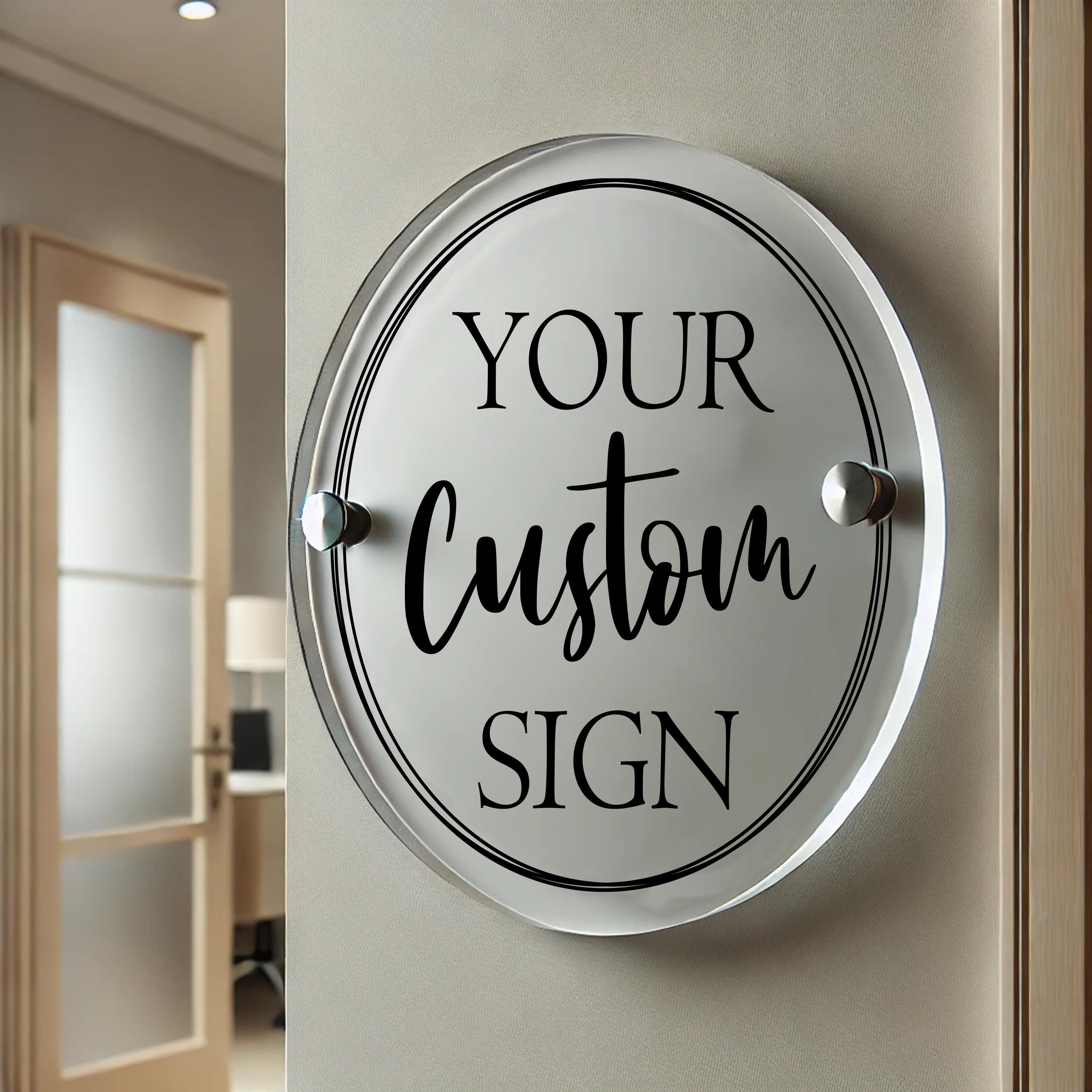 Custom Business Logo Acrylic Sign for Office Wall Decor, Custom Door ...