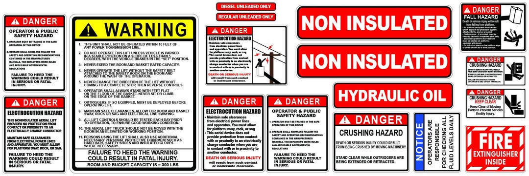 Bucket Truck Warning Signs - Etsy