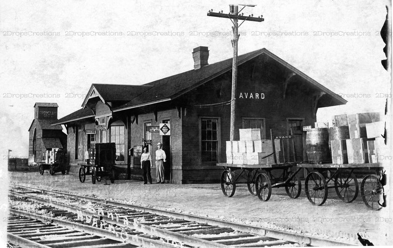 Sante Fe Train Station Avard Oklahoma Digital Download - Etsy