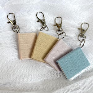 Hand Bound Book Keychain / Bag Charm | Pastels - Etsy