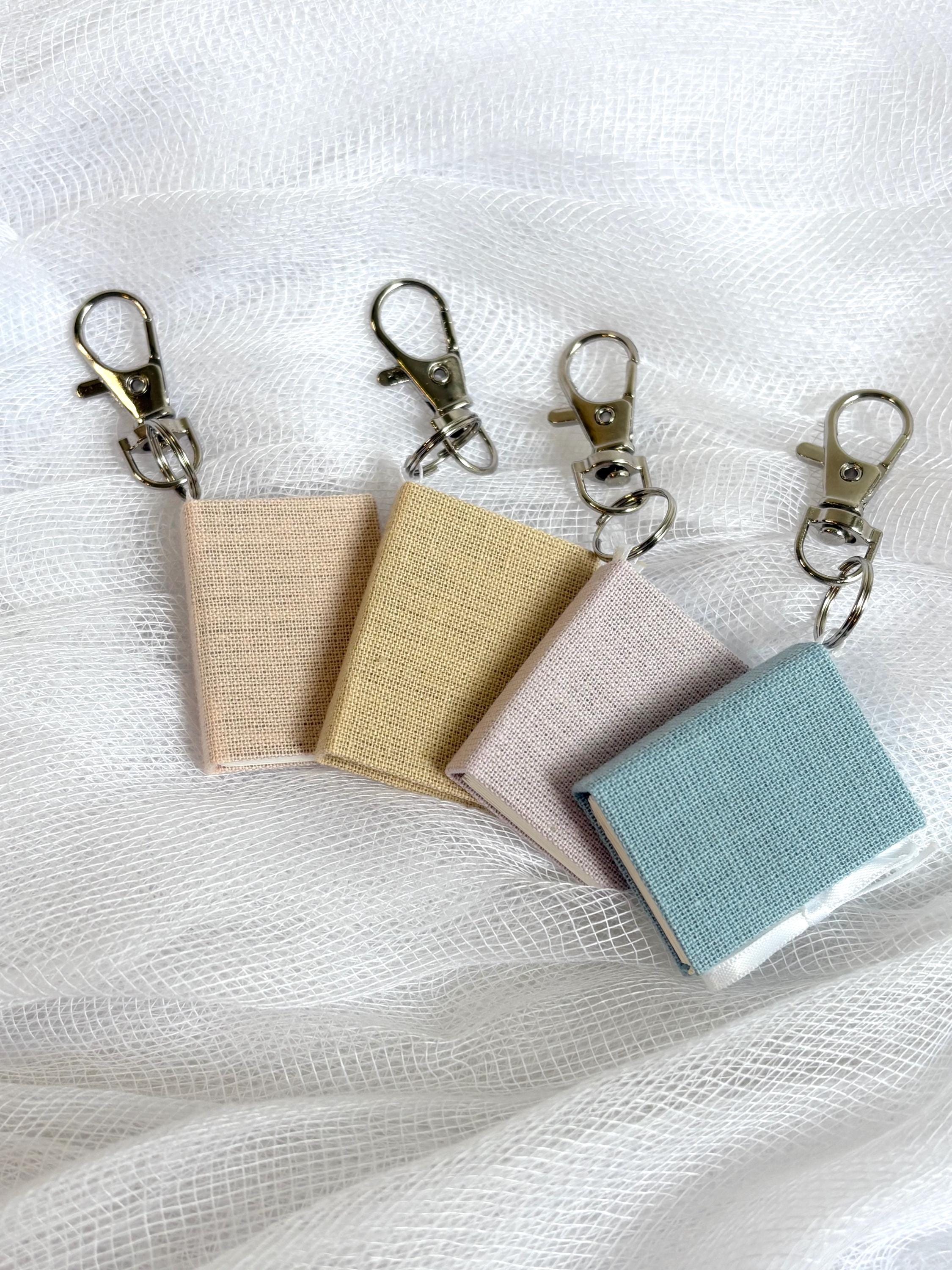 Hand Bound Book Keychain / Bag Charm | Pastels - Etsy