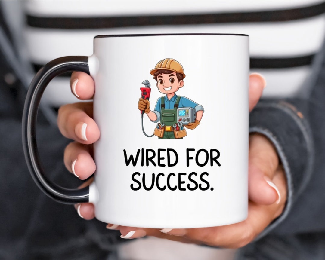 Wired for Success Electrician Mug Gift Construction Worker Mug , 11oz ...