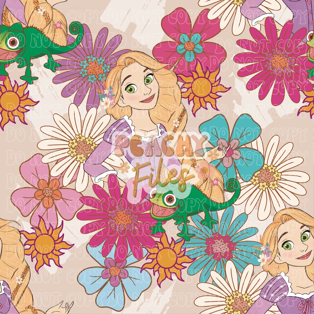 Princess Rapunzel Seamless Files Beige Color Way - Etsy