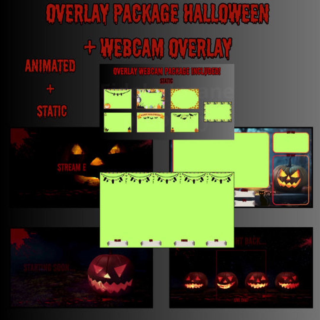Twitch/youtube/kick Stream Overlay Package Halloween 4 Animated Scene ...