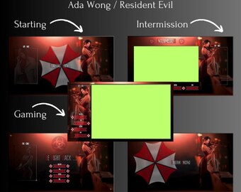 Resident Evil Inspired Animated Horror Twitch Stream Overlay Package - Etsy