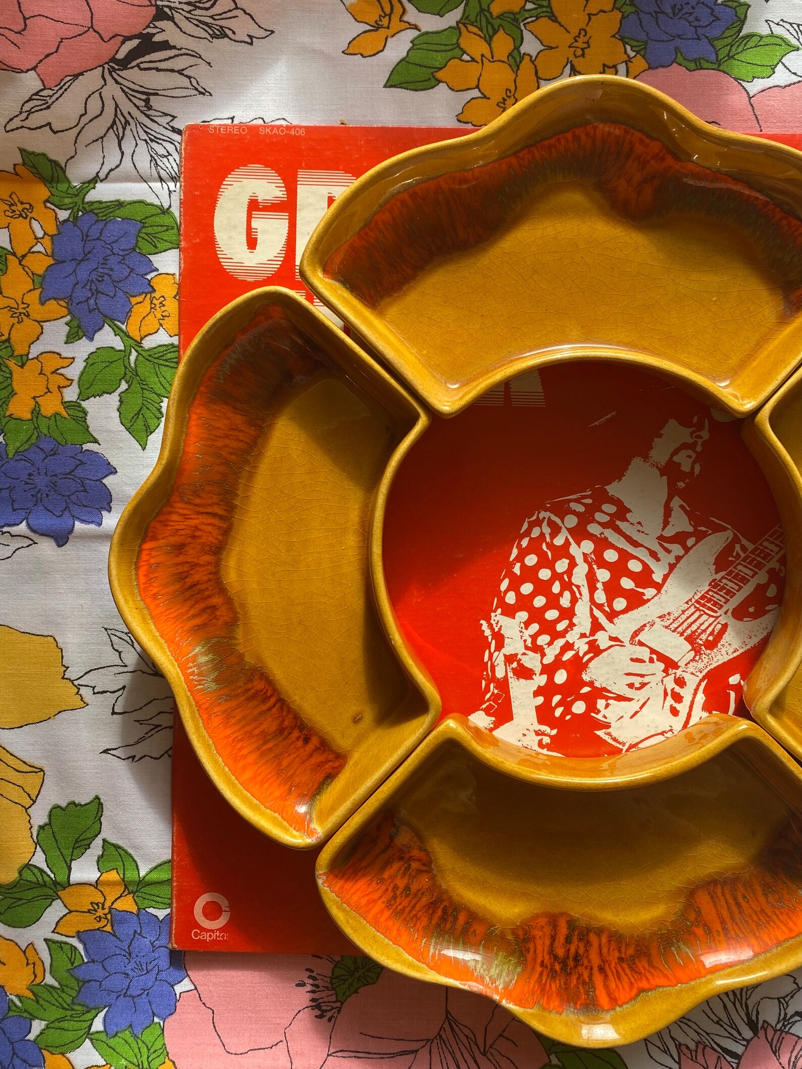 MCM Lazy Susan California Pottery Glazed Relish Dishes - Etsy