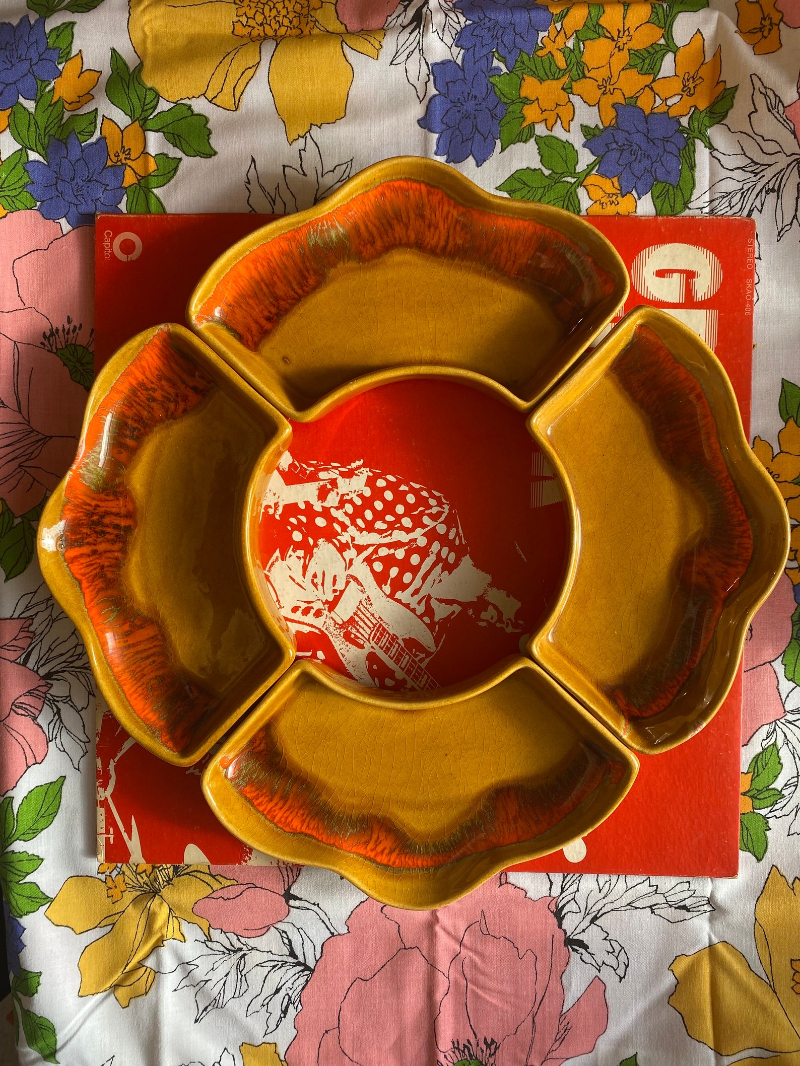 MCM Lazy Susan California Pottery Glazed Relish Dishes - Etsy