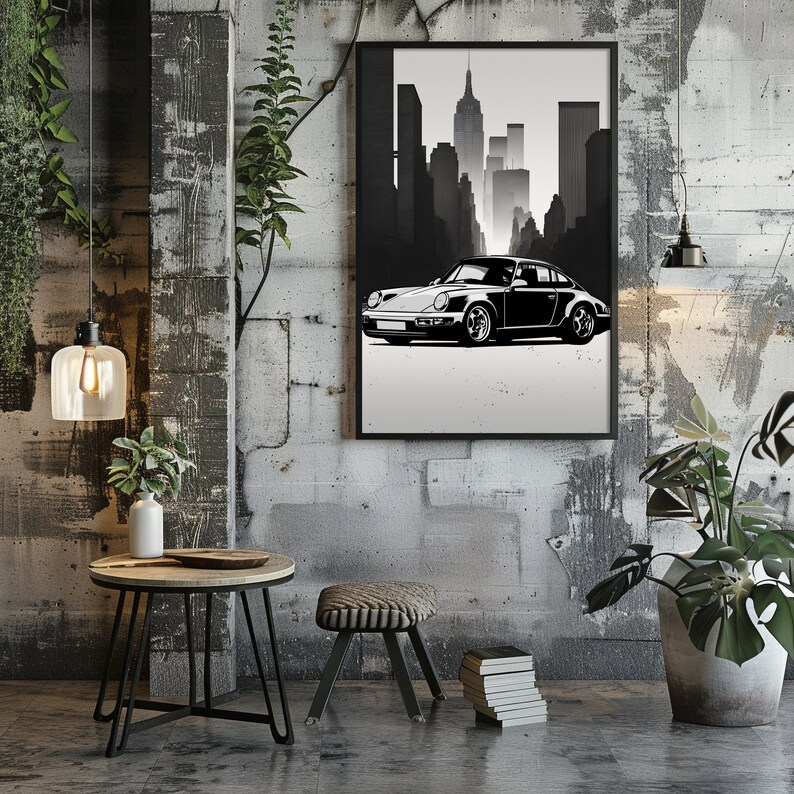 Porsche 911, Porsche 964, Porsche Poster, Father's Day, Travel Poster ...