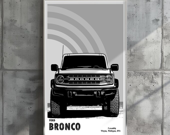 Instant Download Bronco Digital Automotive Fine Art Garage Wall Art ...