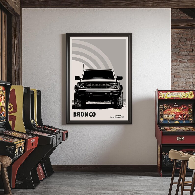 Ford Bronco Poster, Ford Wall Art, Dad Birthday Idea , Gift for Him ...