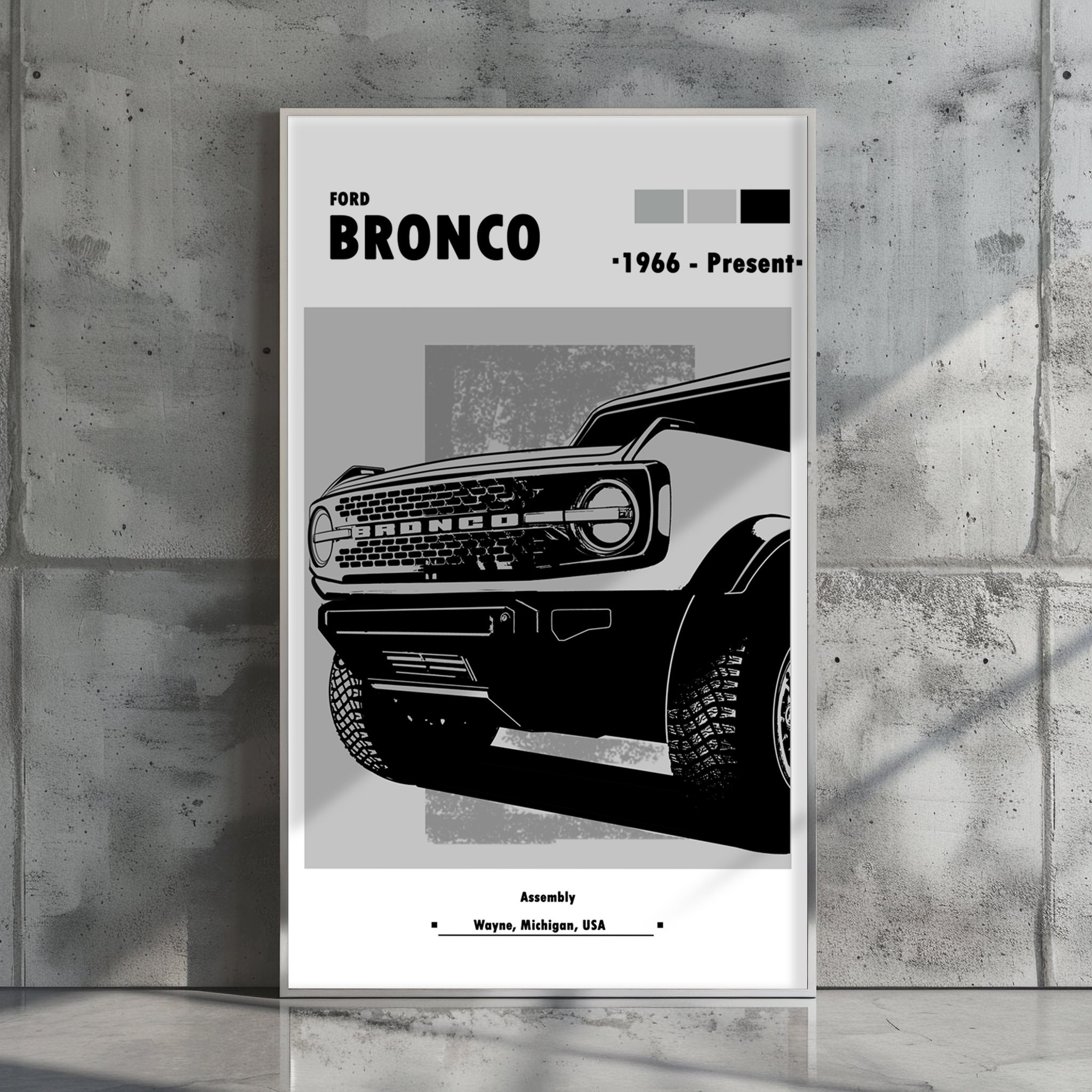 Ford Bronco Poster, Ford Wall Art, Fathers Day , Birthday Gift, Wall ...