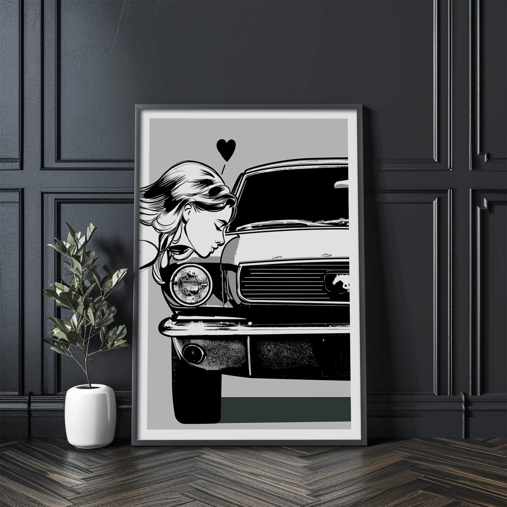 Ford Mustang Poster, Classic Mustang, Fathers Day , Birthday Gift, Wall ...