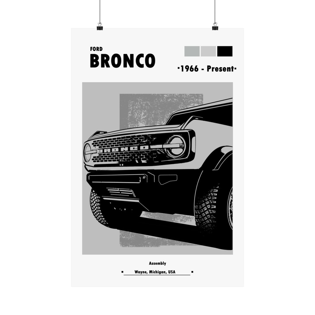 Ford Bronco Poster, Ford Wall Art, Fathers Day , Birthday Gift, Wall ...