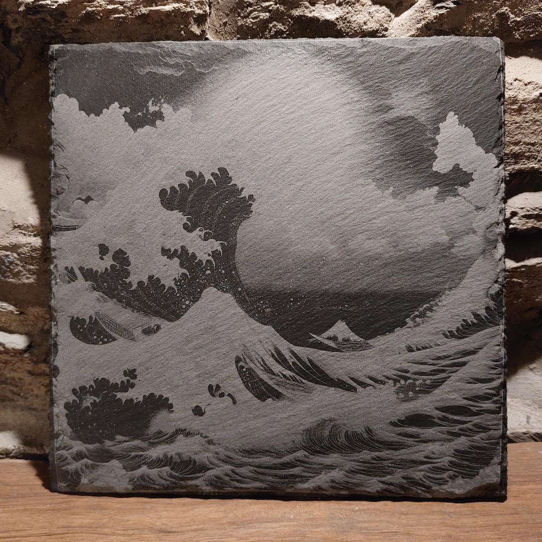 Natural Slate Wall Hanging Artwork. Sea Waves - Etsy