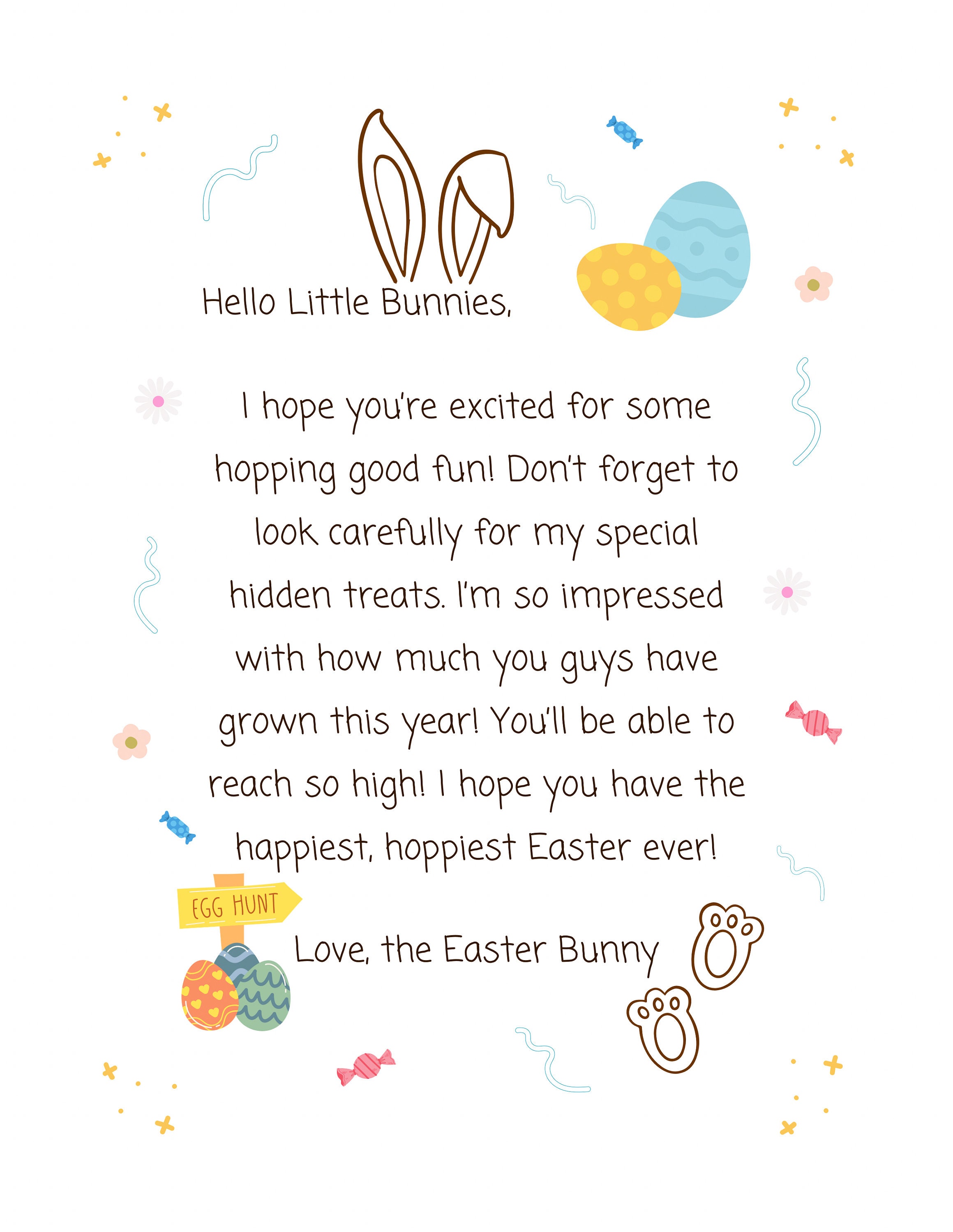 Letter From the Easter Bunny - One Child and Multiple Children, Great ...