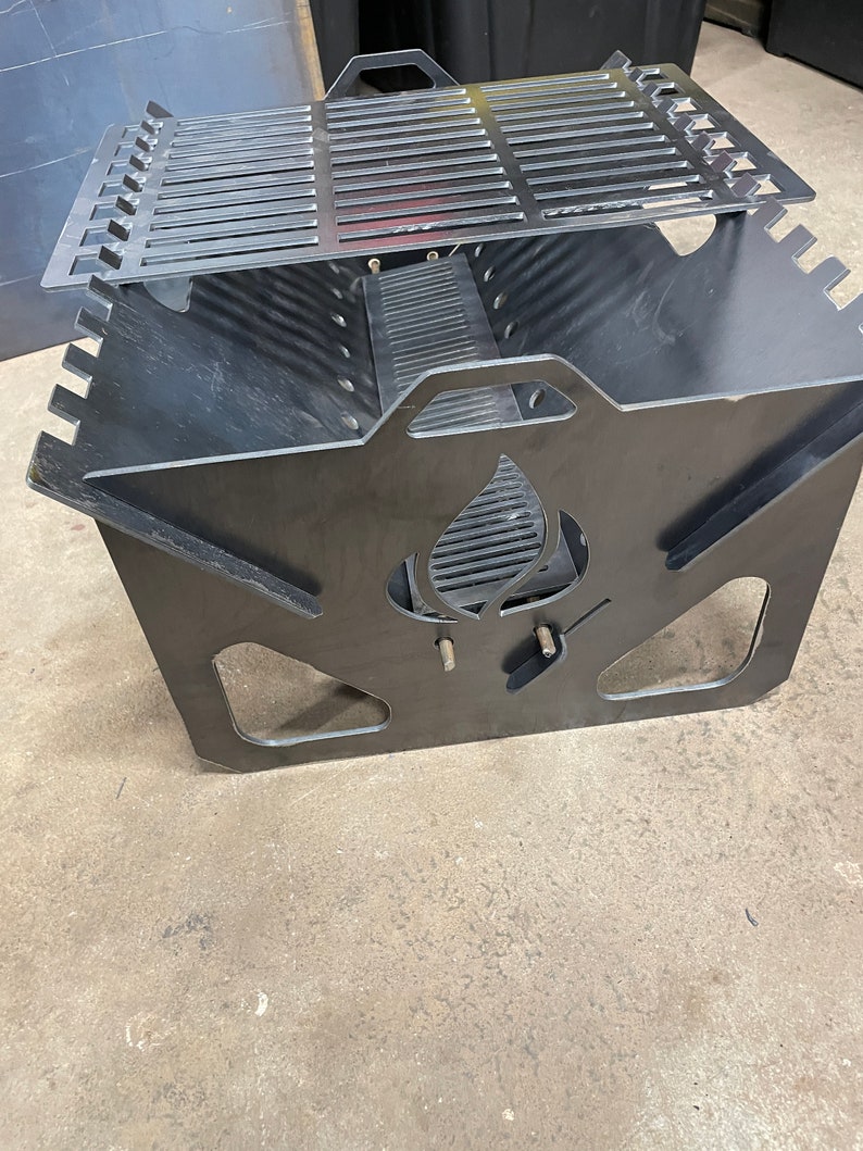 Collapsible Fire Pit With Cooking Grate. - Etsy