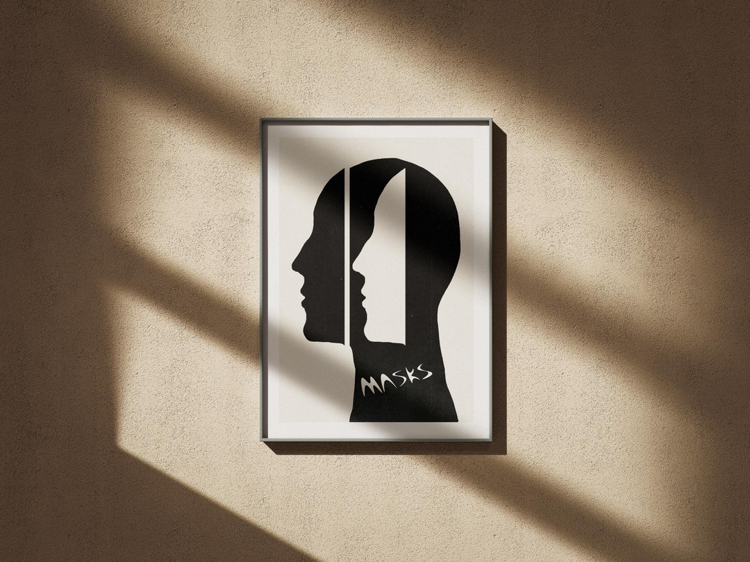 Masks - Abstract Print Large Printable Art Instant Download Modern ...