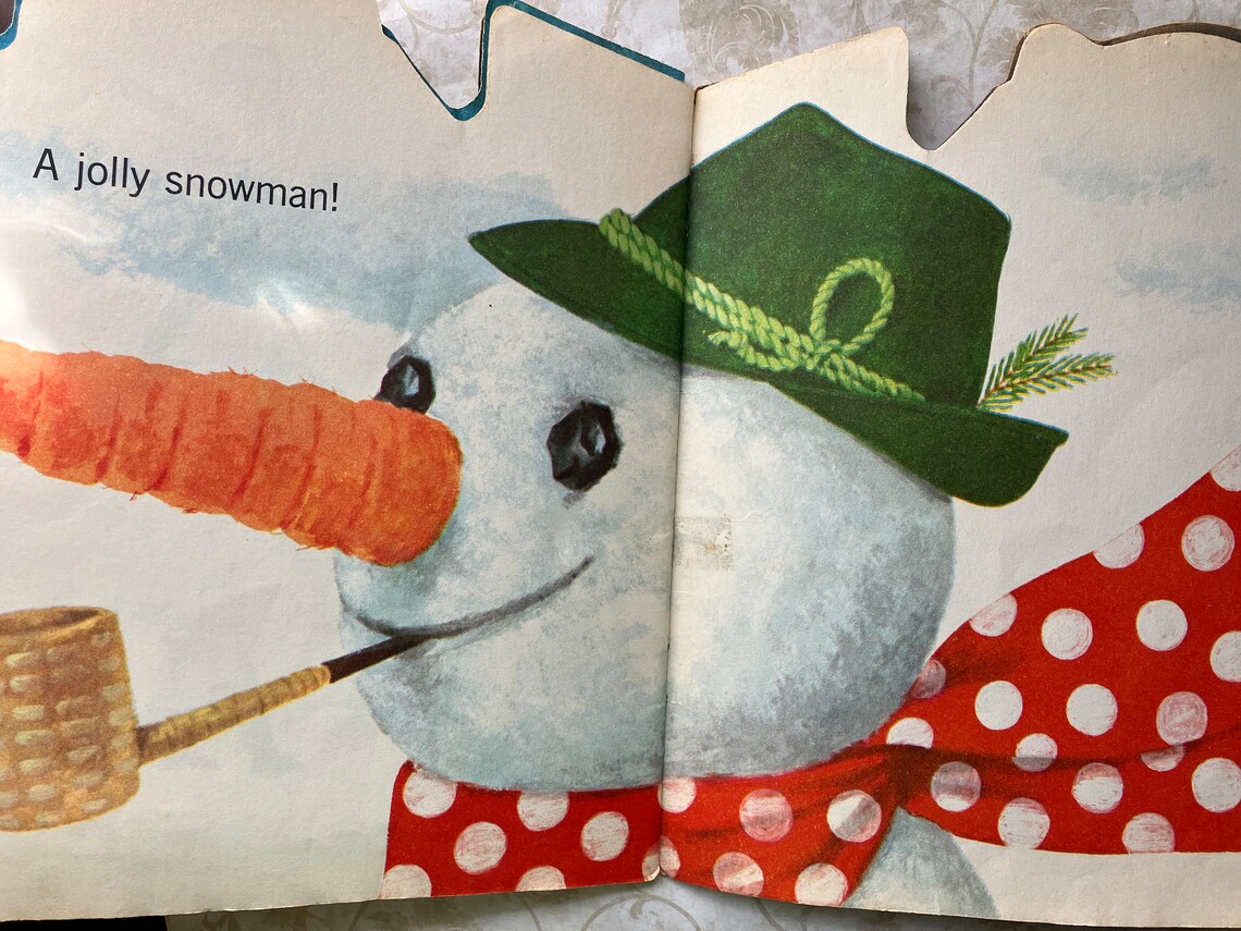 The Snowman Book-a Golden Shape Book-vintage 1960s Christmas Book - Etsy