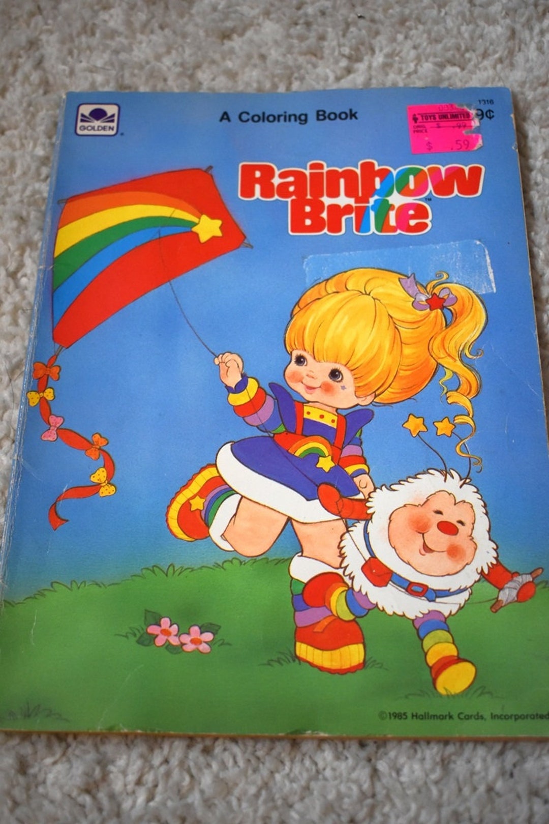 Vintage Rainbow Brite Coloring Book-1985 Rainbow Brite-kids Activity ...