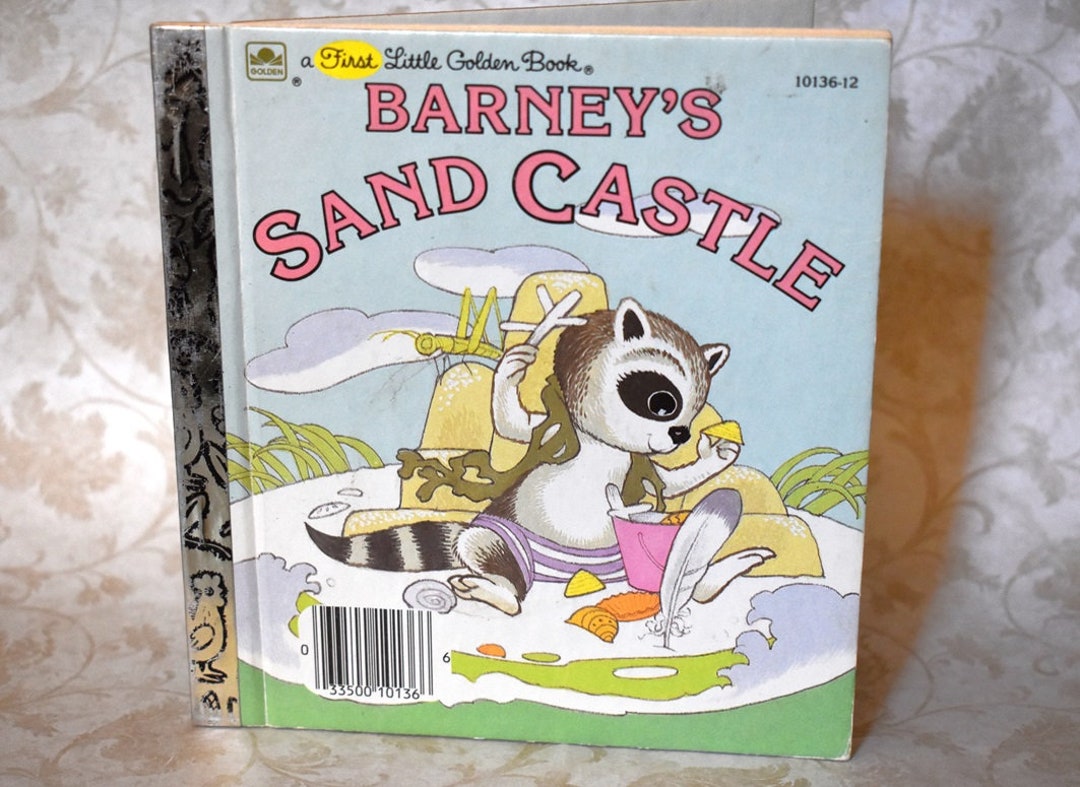 Barney's Sand Castle-first Little Golden Book-1983 Vintage Golden Book ...