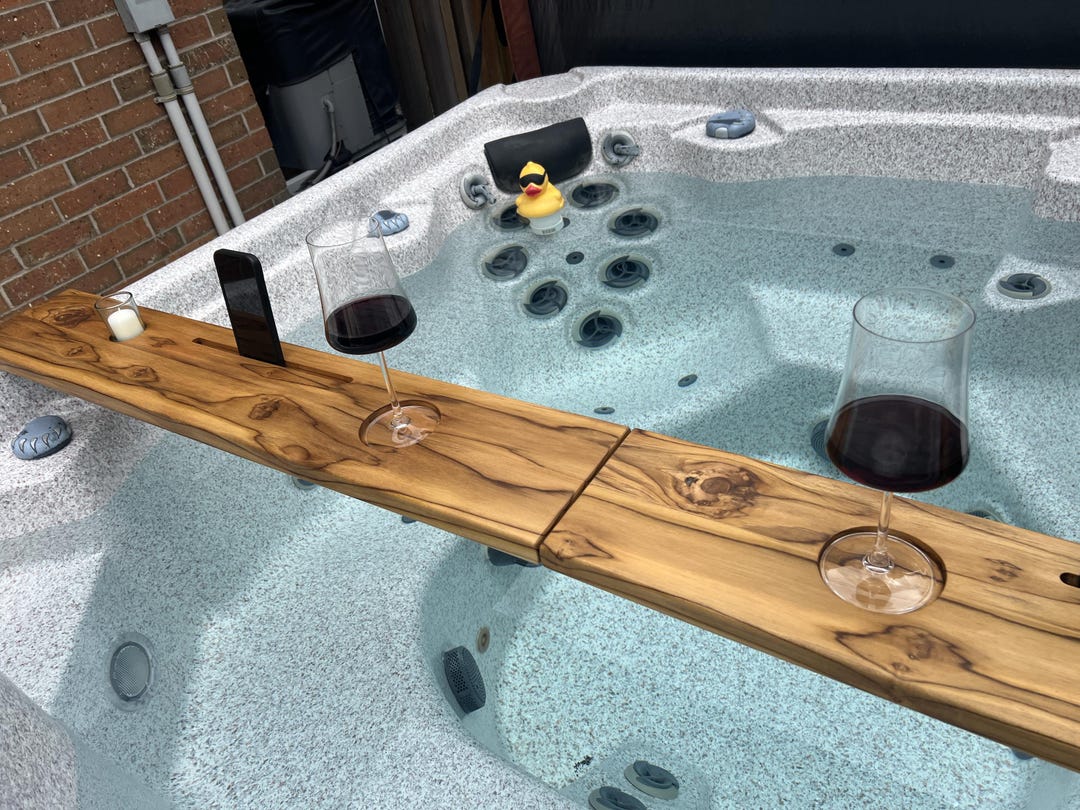 Handmade Teak Folding Hot Tub Tray - Etsy