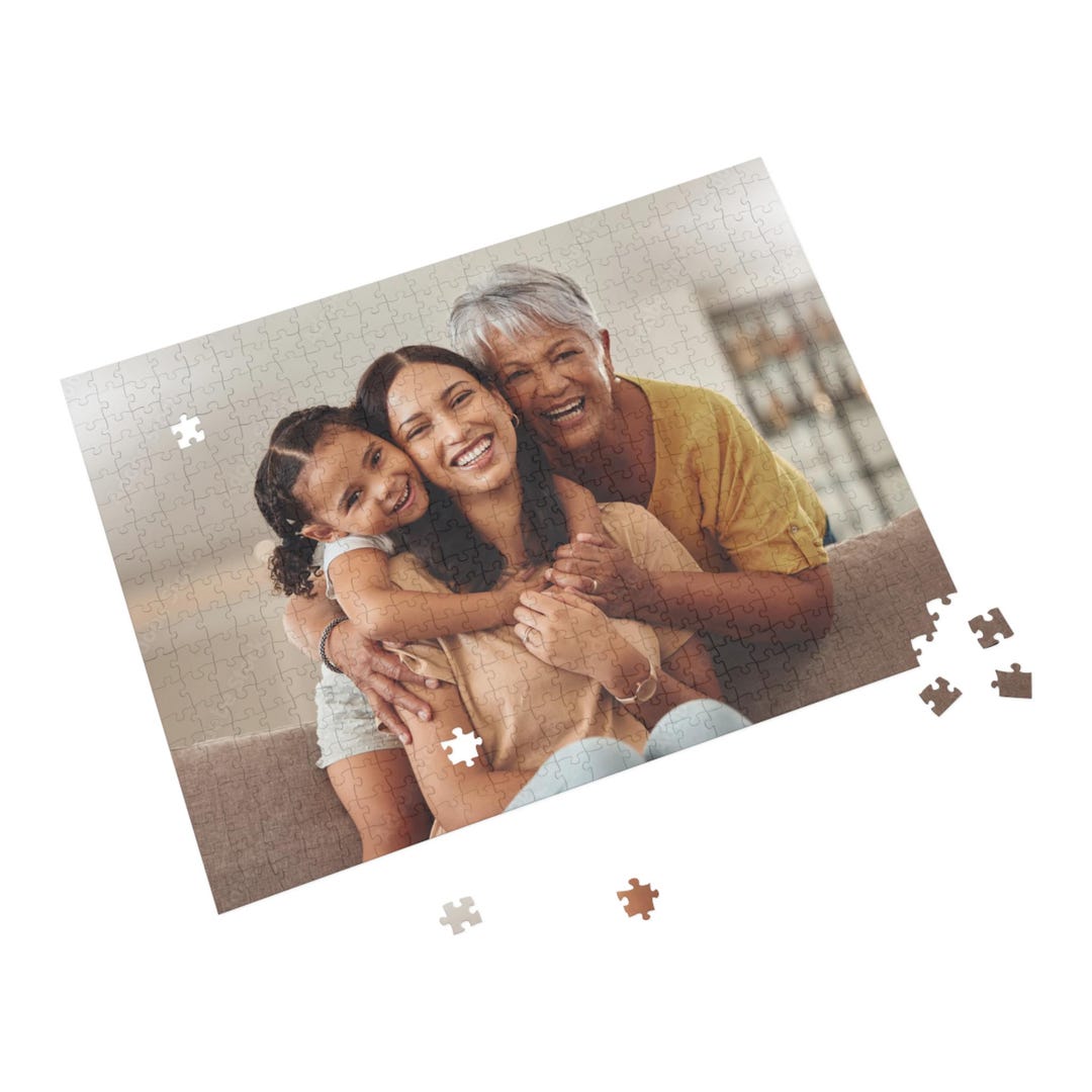 Personalized Family Photo Puzzle, Custom Jigsaw Puzzle for Family Fun ...