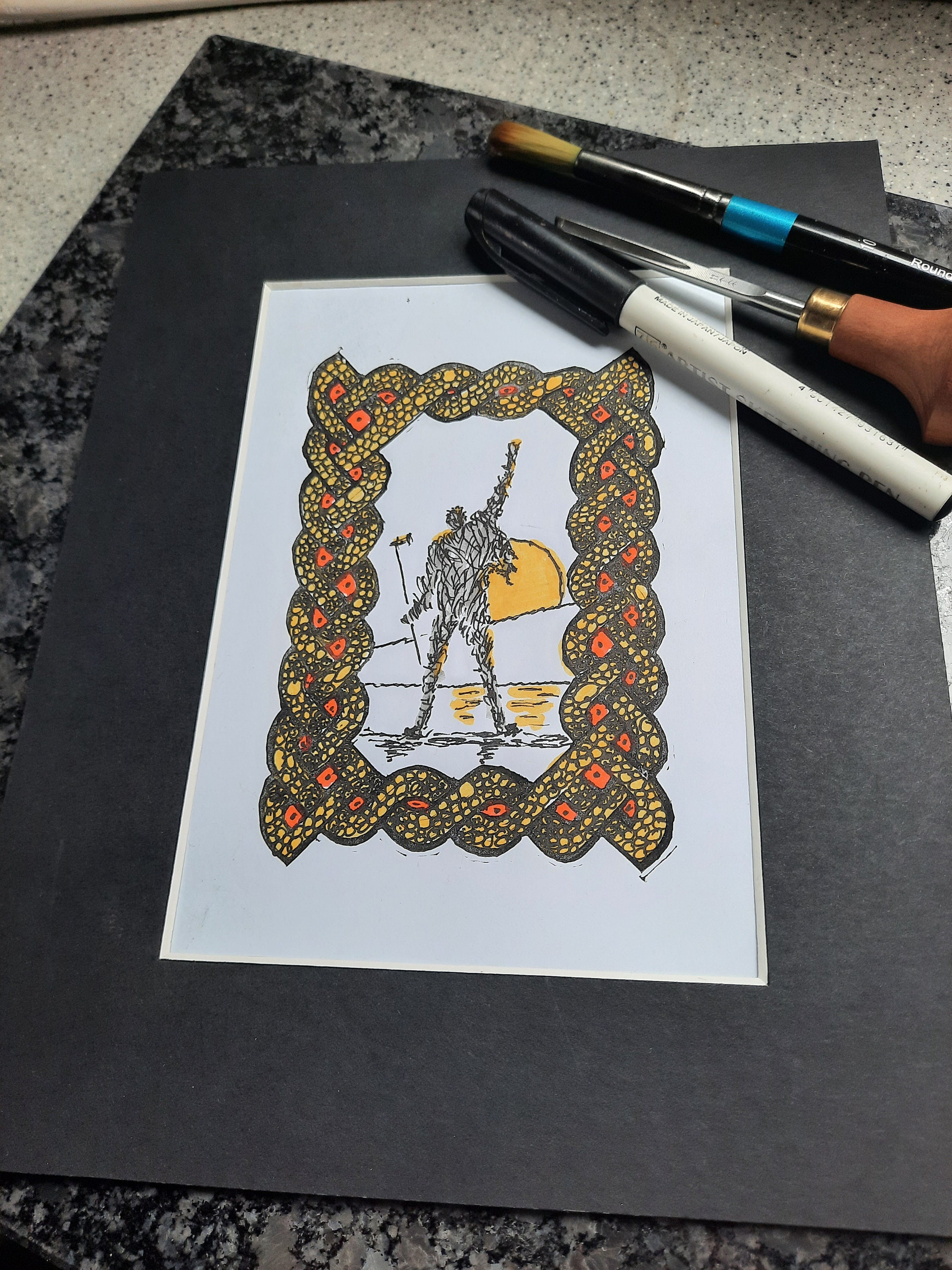 Original Freddie Mercury Linocut, Watercolour, and Ink Print: Hand Made ...