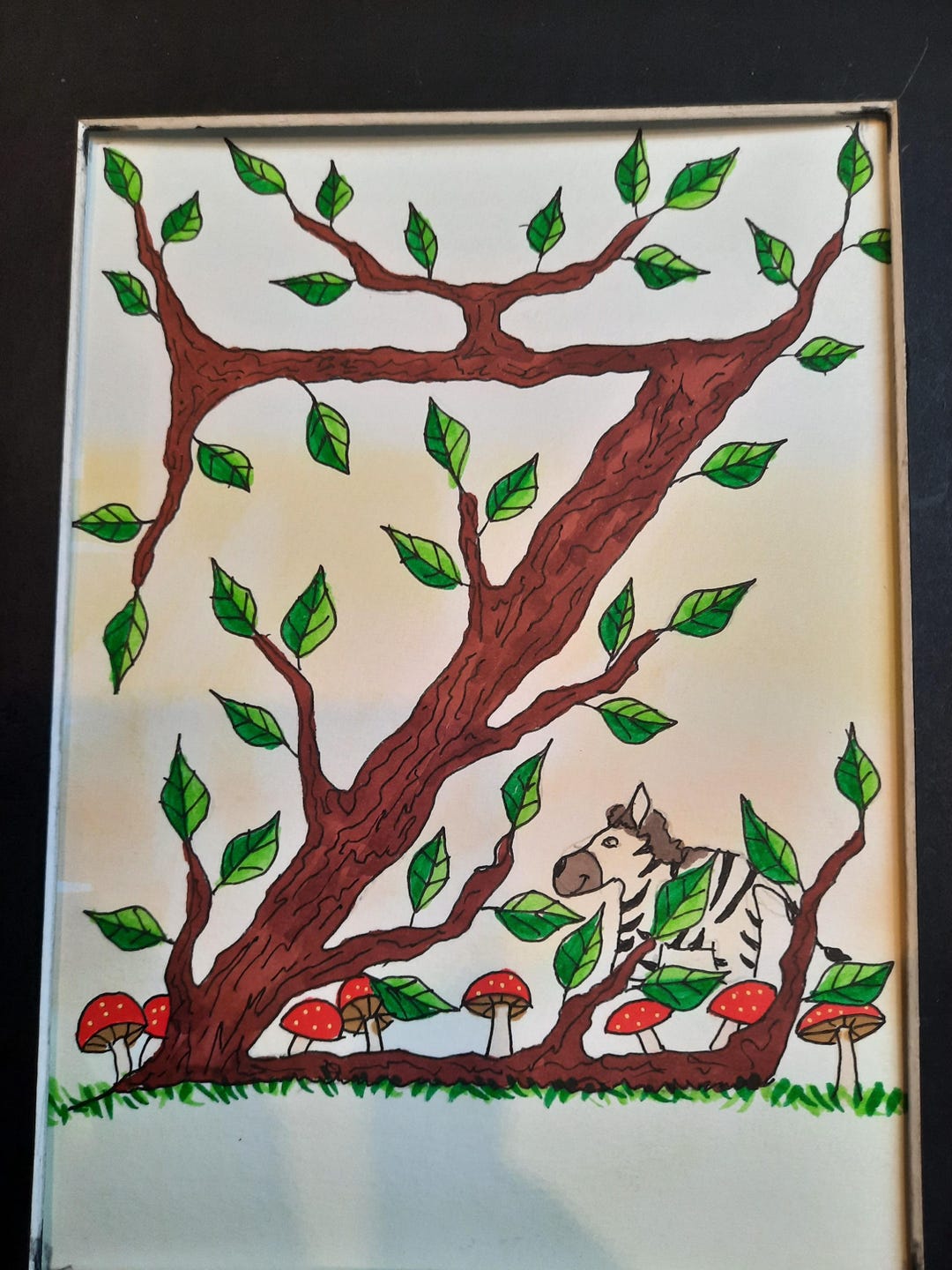 Original Mixed Media Letter Trees: Letter . Hand Made Aboard Narrowboat ...