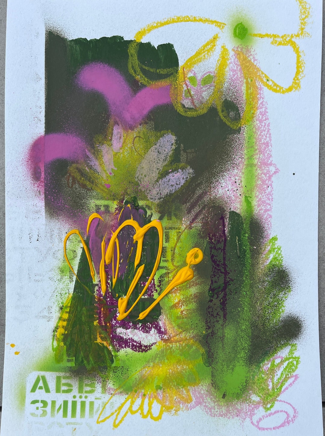 Abstract Expressionism in the Style of Scribbles, Doodle Art - Etsy