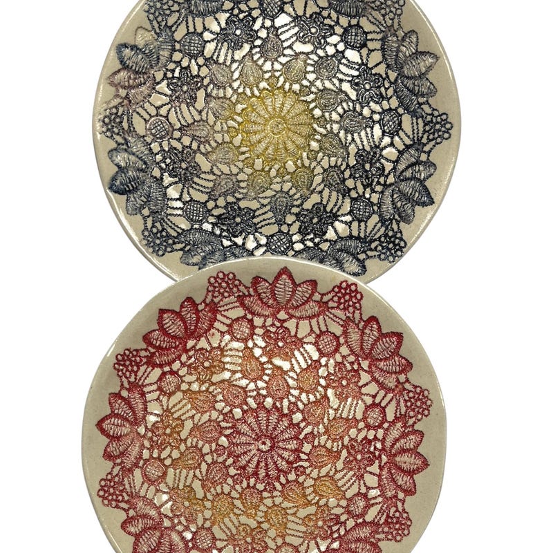 Lace Pottery - Etsy