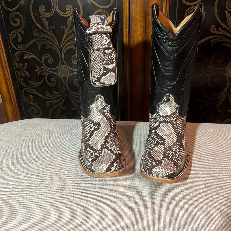 Snake Skin Boots - Etsy
