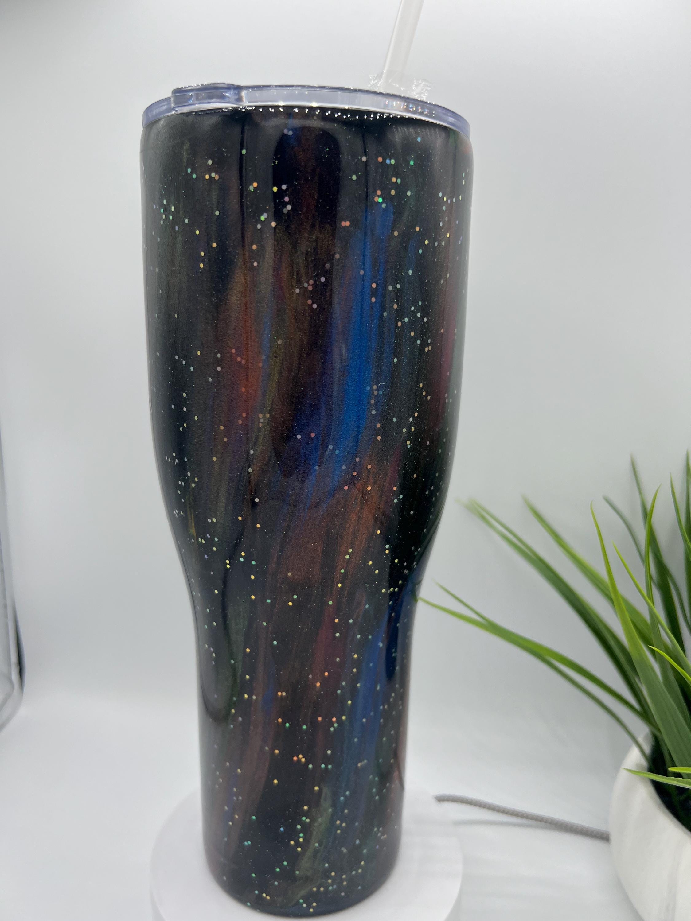 40 Oz Modern Curve Custom Milky Way Glow - Etsy